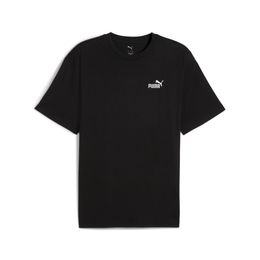 T-Shirt Puma "ESS RELAXED SMALL NO. 1 LOGO TEE", Herren, Gr. M, Puma schwarz, Jersey, Obermaterial: 100% Baumwolle, unifarben, relaxed fit normal, Rundhals, Shirts T-Shirt, Kurzarm, sportlicher Stil, Rundhalsausschnitt