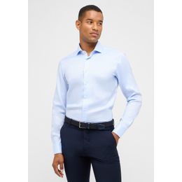 Langarmhemd Eterna "SLIM FIT", Damen, Gr. 43, Normalgr&ouml;&szlig;en, blau (hellblau), 40% Baumwolle, 4% Elasthan, 56% Lyocell, schmal, Manschette, Hemden Langarmhemd, EASY IRON (b&uuml;gelleicht)
