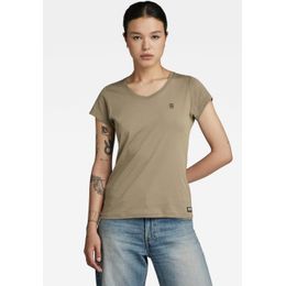 G-Star Raw V-Shirt G-STAR "Eyben", Damen, Gr. XS (34), gr&uuml;n (shamrock), Jersey, Obermaterial: 100% Baumwolle, unifarben, slim fit normal, V-Ausschnitt, Shirts V-Shirt, mit Label