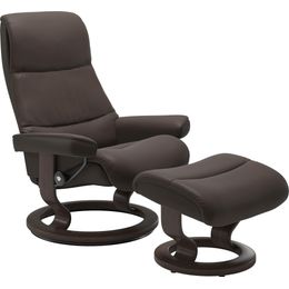 Relaxsessel stressless "View", braun (braun batick), B:91cm H:109cm T:83cm, Leder BATICK: BATICK ist ein leicht korrigiertes, durchgef&auml;rbtes und genarbtes M&ouml;belleder, bei dem die meisten Unebenheiten und Spuren in der Regel entfernt wurden.;Leder PALOMA: PALOMA ist ein durchgef&auml;rbtes Semianilin-M&ouml;belleder mit nat&uuml;rlicher Narbung.;ROHLEDER Stoff Q2 FARON: Ein fester zuverl&auml;ssiger Boucl&eacute; mit einem s