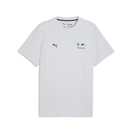 T-Shirt Puma "BMW MMS ESS LOGO TEE", Herren, Gr. M, silber mist, Jersey, Obermaterial: 100% Baumwolle, unifarben, regular fit normal, Rundhals, Shirts T-Shirt, Regular Fit, Kurzarm, Rundhalsausschnitt, f&uuml;r Motorsport-Fans