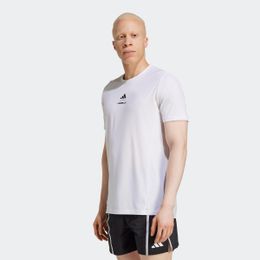 T-Shirt adidas Performance "LES MILLS GRAPHIC", Herren, Gr. XXL, wei&szlig;, Obermaterial: 81% Polyester, 14% Lyocell, 5% Elasthan, Shirts T-Shirt