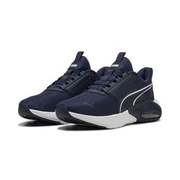 Sneaker Puma "X-CELL NOVA FS", Herren, Gr. 42,5, wei&szlig; (Puma navy, Puma wei&szlig;), Textil, Schuhe Sneaker, mit Schn&uuml;rung, Textil-Obermaterial, Synthetik-Laufsohle