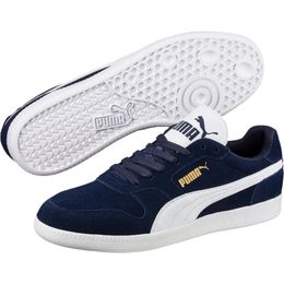 Sneaker Puma "ICRA TRAINER SD", Herren, Gr. 47, blau (peacoat, Puma wei&szlig;), Leder, Schuhe Sneaker, aus Leder, atmungsaktiv, mit SOFTFOAM+ D&auml;mpfung