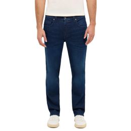 Stretch-Jeans Mustang "Style Washington Straight", Herren, Gr. 34, L&auml;nge 32, medium schwarz 14, Denim/Jeans, Obermaterial: 99% Baumwolle, 1% Elasthan, relaxed fit lang, Jeans Stretch-Jeans