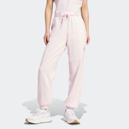 Sporthose adidas Sportswear "W ALL SZN FT PT", Damen, Gr. M, N-Gr, pink (clear pink), Obermaterial: 100% Baumwolle, Hosen Sporthose, Locker geschnitten, mittelhoher Bund
