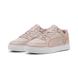 Sneaker Puma "CAVEN III TOPCAT", Damen, Gr. 40,5, rose latte, frosted ivory, Puma gold, Synthetik, kariert, Schuhe Sneaker, Obermaterial aus Synthetik, Innenmaterial aus Textil, mit Schn&uuml;rung