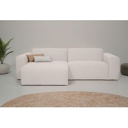 Ecksofa OTTO HOME "Koa, 228 cm, L-Form, Modulsofa in Cord, Chenille, Struktur, Webstoff", beige (natural), B:228cm H:88cm T:159cm, 100% Polyester, Sofas, Ecksofa, Designsofa, weicher Lounge-Sitzkomfort, Welleunterfederung, bodentief
