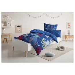 Kinderbettw&auml;sche OTTO HOME "CUDDLEE", blau (unterwasserwelt), B/L: 135cm x 200cm, 1 Stk., 1 Stk., Renforc&eacute;, B/L: 40cm x 80cm, 2 Stk., Renforc&eacute;, Obermaterial: 100% Baumwolle, Bettw&auml;sche, in vielen Designs: Dino,Einhorn,Weltraum,Baustelle,Herz,Trecker,Safari
