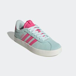 Sneaker adidas Sportswear "VL COURT 3.0", Damen, Gr. 39, gr&uuml;n (halo mint, pulse magenta, bliss pink), Leder, Synthetik, Schuhe Sneaker, inspiriert vom Design des adidas samba
