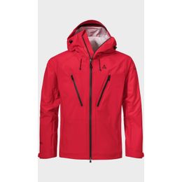 Sch&ouml;ffel Outdoorjacke SCH&Ouml;FFEL "Jacket Style Blaueis MNS", Herren, Gr. 56, 2605, rot, Oberstoff: Aussenseite: 100% Nylon, Innenseite: 100% Polyester; (Membran: Polyurethan), regular fit, hoch geschlossener Ausschnitt, Jacken Outdoorjacke