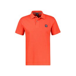 Poloshirt Lerros "Poloshirt mit Waffelstruktur, grosse Gr&ouml;&szlig;en", Herren, Gr. 4XL, vivid rot, 100% Baumwolle, ohne Ausschnitt, Shirts Poloshirt
