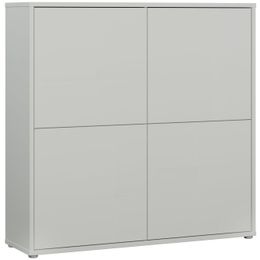 Highboard FORTE "Alice Springs", secret grau, B:124,5cm H:121,5cm T:34,9cm, Holzwerkstoff, Sideboards, Highboard, Grifflos,Push to open, Stauraum