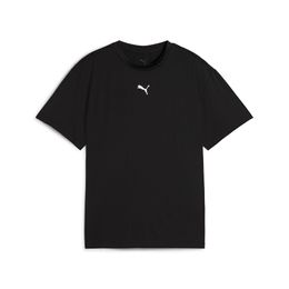 T-Shirt Puma "TAD ESS TEE G", M&auml;dchen, Gr. 152, schwarz (Puma schwarz), Jersey, Obermaterial: 92% Polyester, 8% Elasthan, unifarben, relaxed fit normal, Rundhals, Shirts T-Shirt, f&uuml;r Jugendliche, sportlicher Stil, mit reflektierendem Logo