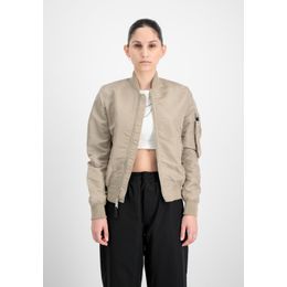 Bomberjacke Alpha Industries "MA-1 VF Light W", Damen, Gr. XS, beige (vintage sand), Obermaterial: 100% Nylon, Futter: 100% Nylon, Jacken Bomberjacke