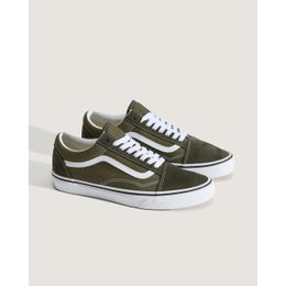 Sneaker Vans "Old Skool", Herren, Gr. 38,5, obsidian fern, Leder, Schuhe Sneaker