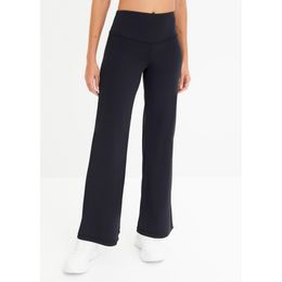 Funktionsleggings bonprix, Damen, Gr. 56/58 (XXXL), N-Gr, schwarz, Jersey, Obermaterial: 77% Polyamid, 23% Elasthan, regular fit, Hosen Funktionsleggings, weiches Material, mit doppeltem Taillenbund, Regular Fit