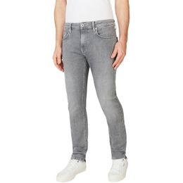 Tapered-fit-Jeans Pepe Jeans "TAPERED JEANS", Herren, Gr. 30, L&auml;nge 32, grau (grau gymdigo), Denim/Jeans, Obermaterial: 79% Baumwolle, 20% Polyester, 1% Elasthan, gerade, unten schmal lang, Jeans Tapered-fit-Jeans