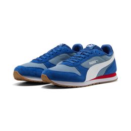 Sneaker Puma "ST MILER", Herren, Gr. 42,5, wei&szlig; (cool blau, Puma wei&szlig;, clyde royal), Textil, Schuhe Sneaker, mit Mesh und Wildleder-Overlays, mit EVA-Zwischensohle