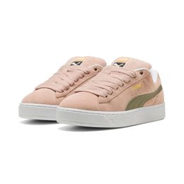 Sneaker Puma "SUEDE XL", Herren, Gr. 40, wei&szlig; (rose quartz, velvet moss, Puma wei&szlig;), Leder, mehrfarbig, Schuhe Sneaker, mit Lederobermaterial, mit SOFTFOAM+ D&auml;mpfungstechnologie