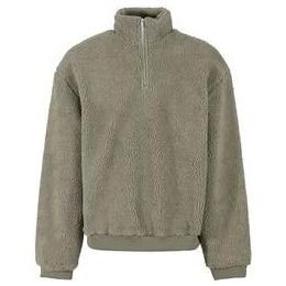 Kapuzensweatshirt Urban Classics "Urban Classics Oversized Teddy Troyer", Herren, Gr. XXL, palegr&uuml;n, 100% Polyester, unifarben, Sweatshirts