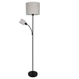 N&auml;ve N&Auml;VE Stehlampe "Filomena", schwarz, 2, &Oslash; 30,1cm H: 165cm, 1 Stk., Leuchten, Schirm braun, inkl. Lesearm, inkl. Druckschalter, H: 165cm, Stehlampe