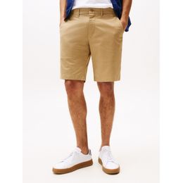 Bermudas Tommy Hilfiger "BROOKLYN SHORT 1985", Herren, Gr. 34, N-Gr, braun (camel), Web, Obermaterial: 97% Baumwolle, 3% Elasthan, Hosen Bermudas