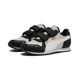 Sneaker Puma "CABANA RACER SL 20 V PS", M&auml;dchen, Gr. 28, schwarz (ash gray, Puma wei&szlig;, Puma schwarz), Synthetik, Schuhe Sneaker, mit Klettverschluss, leichtes Tragegef&uuml;hl, mit Gummilaufsohle