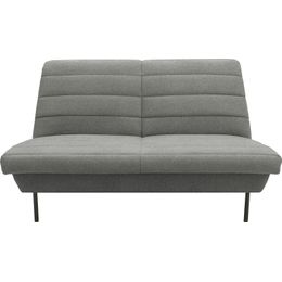 2-Sitzer "LOOKS IX", grau (steel), B:145cm H:92cm T:103cm, 100% Polyester, LOOKS by Wolfgang Joop, Sofas, 2-Sitzer, Quersteppung, ohne Armlehnen