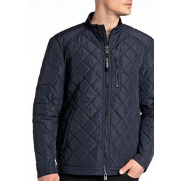 Steppjacke Replay "Saber Mid", Herren, Gr. M, blau, Obermaterial: 100% Polyester, unifarben, normal, mit Rei&szlig;verschluss, Jacken Steppjacke, mit kurzem Stehkragen