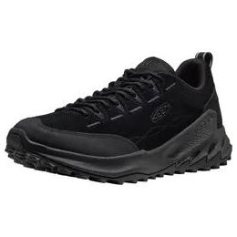 Sneaker Keen "JASPER ZIONIC", Herren, Gr. 43, schwarz, alloy, Leder, Synthetik, Schuhe Sneaker, aus Leder, atmungsaktiv