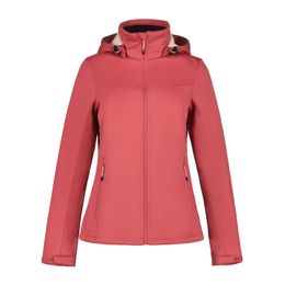 Softshelljacke Icepeak "D SOFTSHELLJACKE BOISE", Damen, Gr. 34, pink (raspberry), Softshell, Obermaterial: 100% Polyester, sehr schmal, eingesetzt B&uuml;ndchen, Jacken Softshelljacke, Wasserdicht & Winddicht