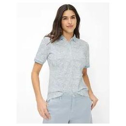 Poloshirt Brax "Style CLEO S", Damen, Gr. 44, bleu, 97% Baumwolle, 3% Elasthan, Shirts