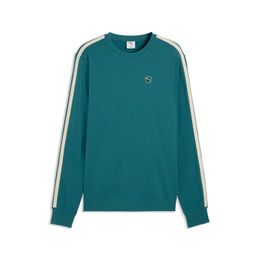 Langarmshirt Puma "ESS ELEVATED CREW TR", Herren, Gr. XL, emerald ice, Sweatware, Obermaterial: 100% Baumwolle, unifarben, regular fit normal, Rundhals, Shirts Langarmshirt, Regular Fit, Langarm, sportlicher Stil, Rundhalsausschnitt