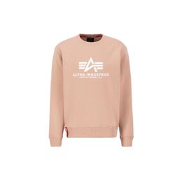 Sweater Alpha Industries "Basic Sweatshirt BL", Herren, Gr. M, orange (dusty coral), Obermaterial: 80% Baumwolle, 20% Polyester, regular fit, Sweatshirts Sweater