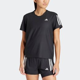 Laufshirt adidas Performance "OTR B TEE", Damen, Gr. XS, schwarz, Obermaterial: 86% Polyester, 14% Elasthan, clean, normal, Rundhals, Shirts Laufshirt