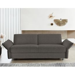 Schlafsofa Bali "LINA, Dauerschlaffunktion, 140 u. 160 er Breiten", grau (grau, beige), B:254cm H:14cm, 100% PE, Sofas, Schlafsofa, durchgehender Lattenrost mit 6-facher H&auml;rtegradregulierung