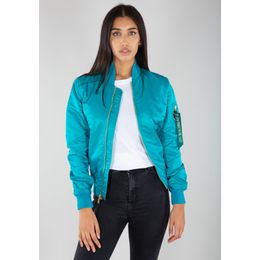 Bomberjacke Alpha Industries "MA-1 VF Light W", Damen, Gr. M, blau (blau lagoon), Obermaterial: 100% Nylon, Futter: 100% Nylon, Jacken Bomberjacke
