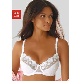 B&uuml;gel-BH Nuance, Damen, Gr. 90, Cup E, wei&szlig;, Spitze, Obermaterial: 80% Polyamid, 10% Elasthan, 10% Viskose, BHs B&uuml;gel-BH, mit sch&ouml;ner Stickerei Spitze, Dessous