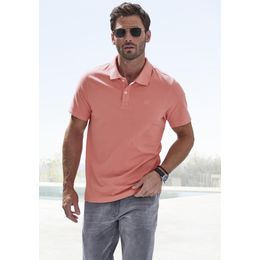 Poloshirt John Devin, Herren, Gr. 3XL (64/66), rot (apricot), Piqu&eacute;, Obermaterial: 100% Baumwolle, unifarben, Basic normal, Rundhals, abgesteppte Kante, Shirts Poloshirt, mit dezenter, hochwertiger Logostickerei
