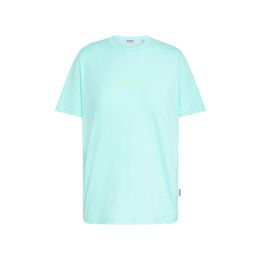Senses.the Label T-Shirt TU:LIP mit dezentem Label Print Damen Gr&ouml;&szlig;e XL t&uuml;rkis