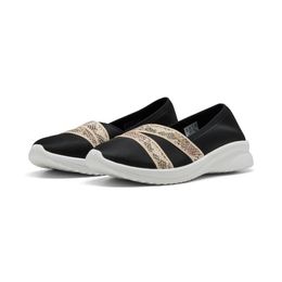Sneaker Puma "ADELINA 2 SNAKE CHIC", Damen, Gr. 37, schwarz (Puma schwarz, gold), Textil, Schuhe Sneaker, flexibles Textilobermaterial, SOFTFOAM+ Einlegesohle