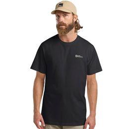 T-Shirt Jack Wolfskin "ESSENTIAL T M", Herren, Gr. S (48), schwarz, Obermaterial: 100% Baumwolle, Shirts T-Shirt