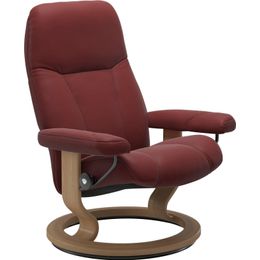 Relaxsessel stressless "Consul", rot (cherry paloma), B:76cm H:100cm T:71cm, Leder BATICK: BATICK ist ein leicht korrigiertes, durchgef&auml;rbtes und genarbtes M&ouml;belleder, bei dem die meisten Unebenheiten und Spuren in der Regel entfernt wurden.;Leder PALOMA: PALOMA ist ein durchgef&auml;rbtes Semianilin-M&ouml;belleder mit nat&uuml;rlicher Narbung.;ROHLEDER Stoff Q2 FARON: Ein fester zuverl&auml;ssiger Boucl&eacute; mit einem 