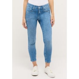 7/8-Jeans Angels "ORNELLA SEAM", Damen, Gr. 46, N-Gr, blau (light blau random used), Denim/Jeans, Obermaterial: 89% Baumwolle, 8% Polyester, 3% Elasthan, slim fit 7/8-L&auml;nge, Jeans 7/8-Jeans