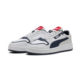 Sneaker Puma "COURT CLASSIC STREET", Herren, Gr. 43, wei&szlig; (Puma wei&szlig;, Puma navy, feather gray), Synthetik, Schuhe Sneaker, mit sportlichem Design, mit Schn&uuml;rverschluss