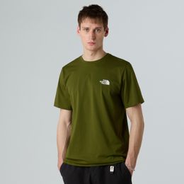 T-Shirt The North Face "M SS SIMPLE DOME TEE", Herren, Gr. S, gr&uuml;n (woodland gr&uuml;n), Jersey, Obermaterial: 60% Baumwolle, 40% Polyester, normal, Rundhals, Shirts T-Shirt, sportlicher Stil, mit Logodrucken, atmungsaktive Baumwollmischung