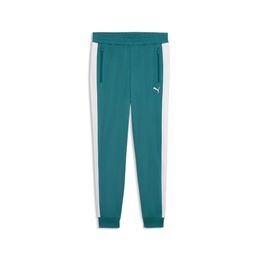 Trainingshose Puma "T7 FOUNDATION CL POLY KNITTED PANTS", Damen, Gr. XL, N-Gr, emerald ice, Trikot, Obermaterial: 100% Polyester, unifarben, regular fit normal, Hosen Trainingshose, Regular Fit, sportlicher Stil, mit Eingrifftaschen