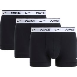 Trunk NIKE UNDERWEAR "TRUNK 3PK", Damen, Gr. S, 3 Stk., schwarz, wei&szlig; wb, Jersey, Obermaterial: 95% Baumwolle, 5% Elasthan, k&ouml;rpernah, Unterhosen Trunk, mit Logo-Elastikbund