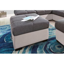 Hocker COTTA "Speedway", sand, schoko, B:100cm H:46cm T:70cm, Edles Flachgewebe ( 100% Polyester ) / Feine Struktur ( 100% Polyester );Kunstleder SOFTLUX / Luxus-Microfaser ( 100% Polyester );Kunstleder SOFTLUX / Struktur ( 100% Polyester ), Hocker, Hocker